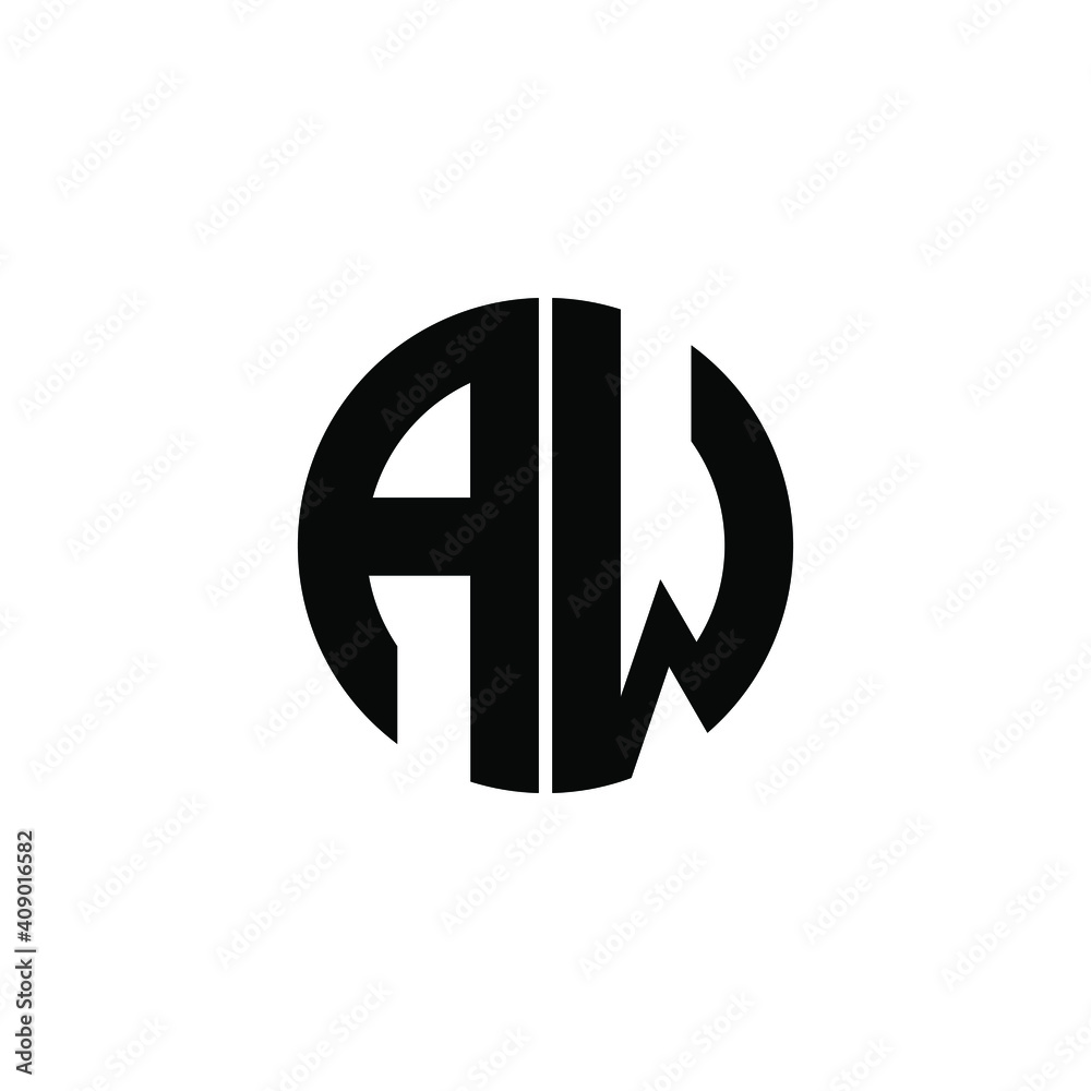 AW LOGO AW ICON AW VECTOR AW LETTER AW MINIMALIST AW FLAT AW MONOGRAM ...