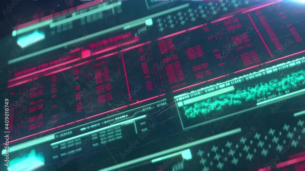 Abstract Hacking Background With Programming Code On Screen Security Breach Computer Hacking