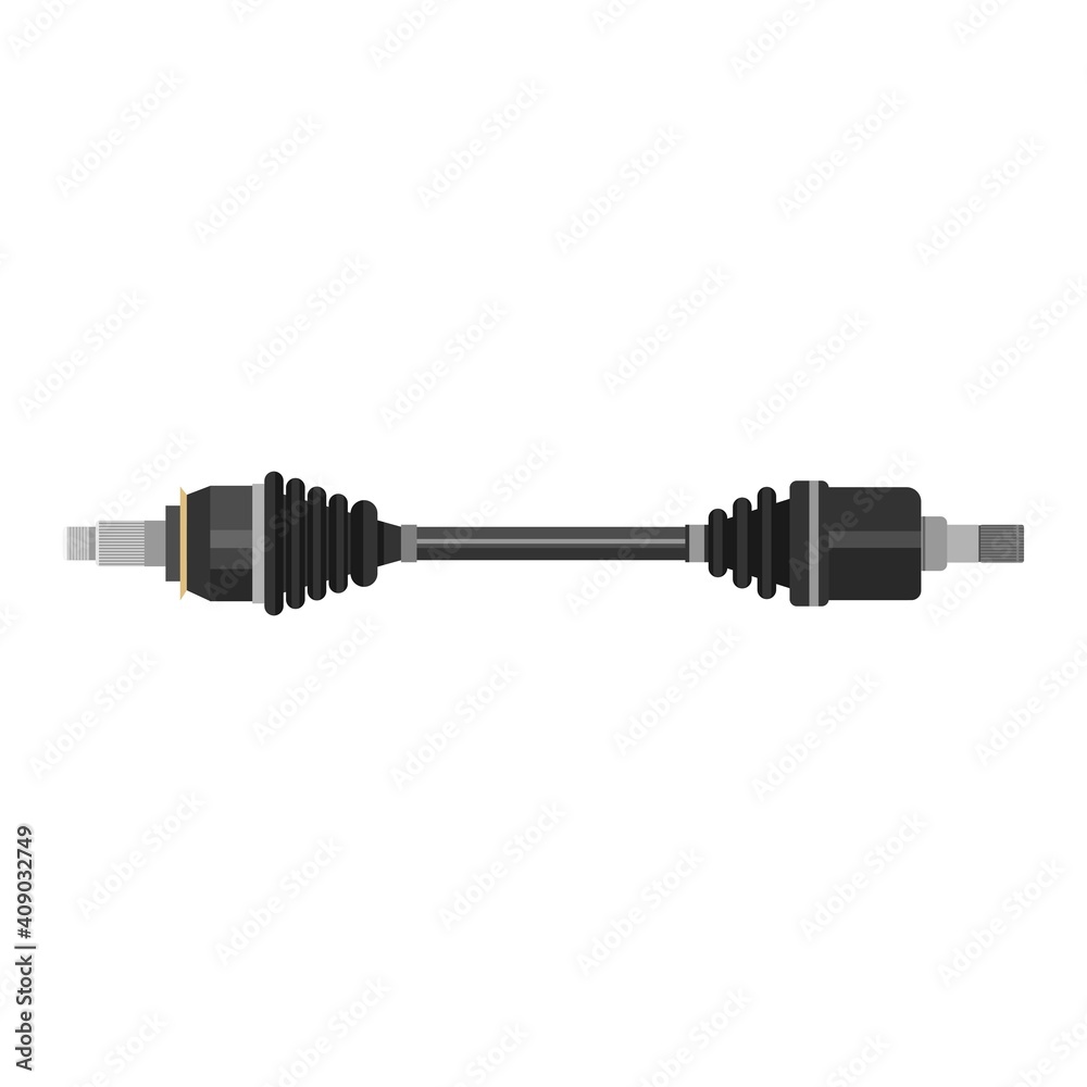 Drive shaft (CV joint), color vector illustration isolated on white ...