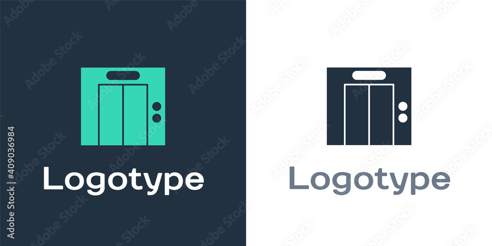 Logotype Lift icon isolated on white background. Elevator symbol. Logo ...