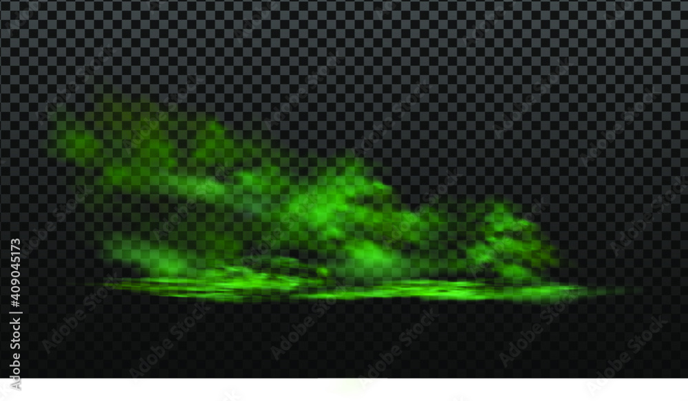 Green stink bad smell, smoke or poison gases,chemical toxic vapour ...
