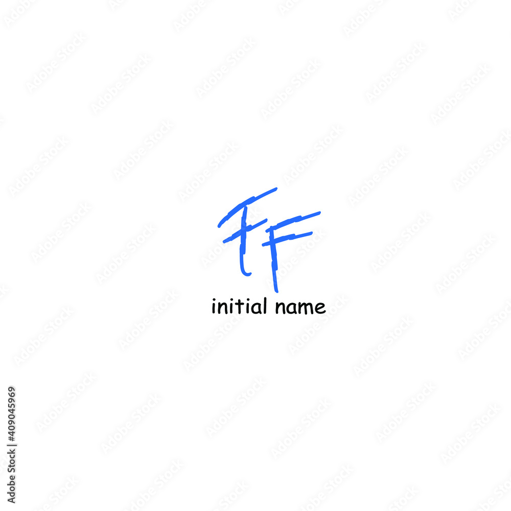 FF F F Initial Handwriting or Handwritten Logo for Identity. Logo with ...