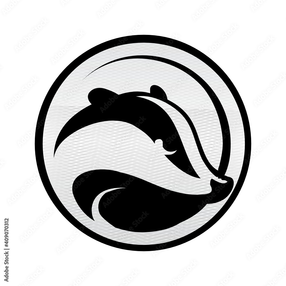 badger logo design template inspiration, vector illustration Stock ...