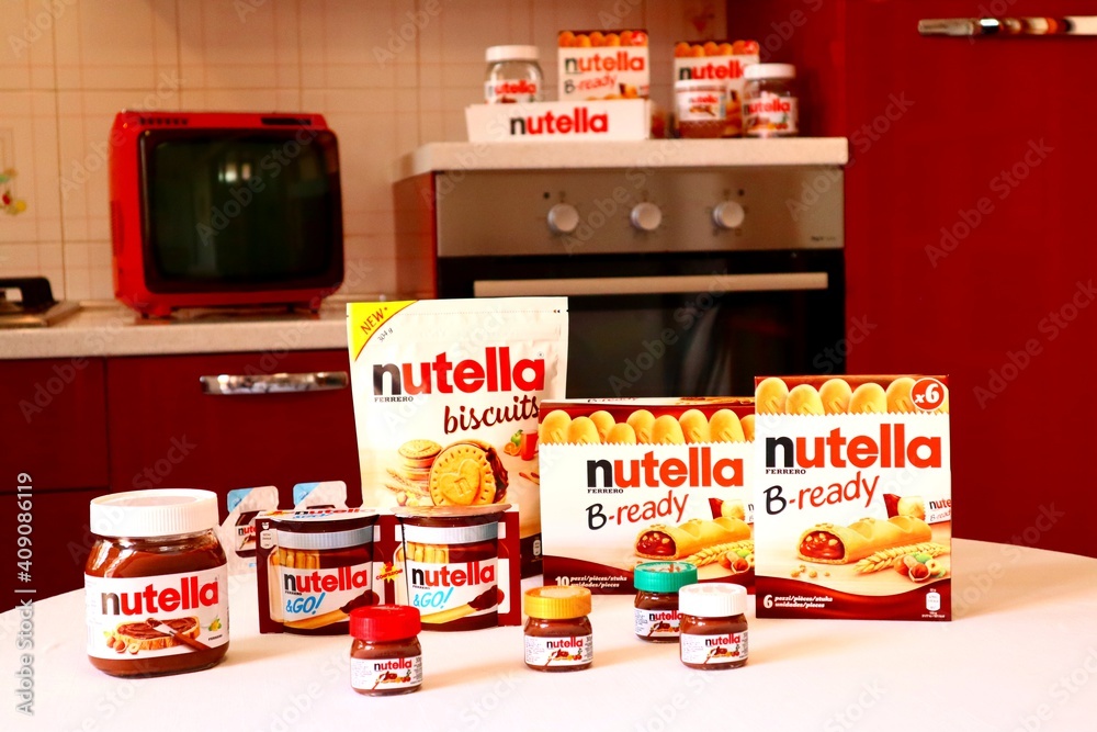 NUTELLA, Hazelnut Spread with Cocoa. Nutalla is a brand of products ...