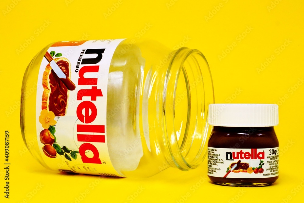 NUTELLA Jars, Hazelnut Spread with Cocoa. Nutella is a brand of ...