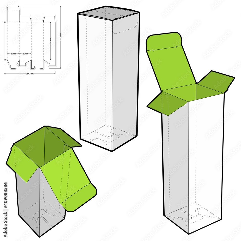 Simple Packaging Box (Internal measurement 60x60x19cm) and Die-cut ...