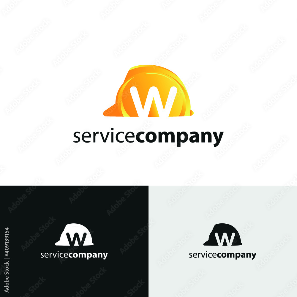 construction and consultant engineering logo concept with initial ...