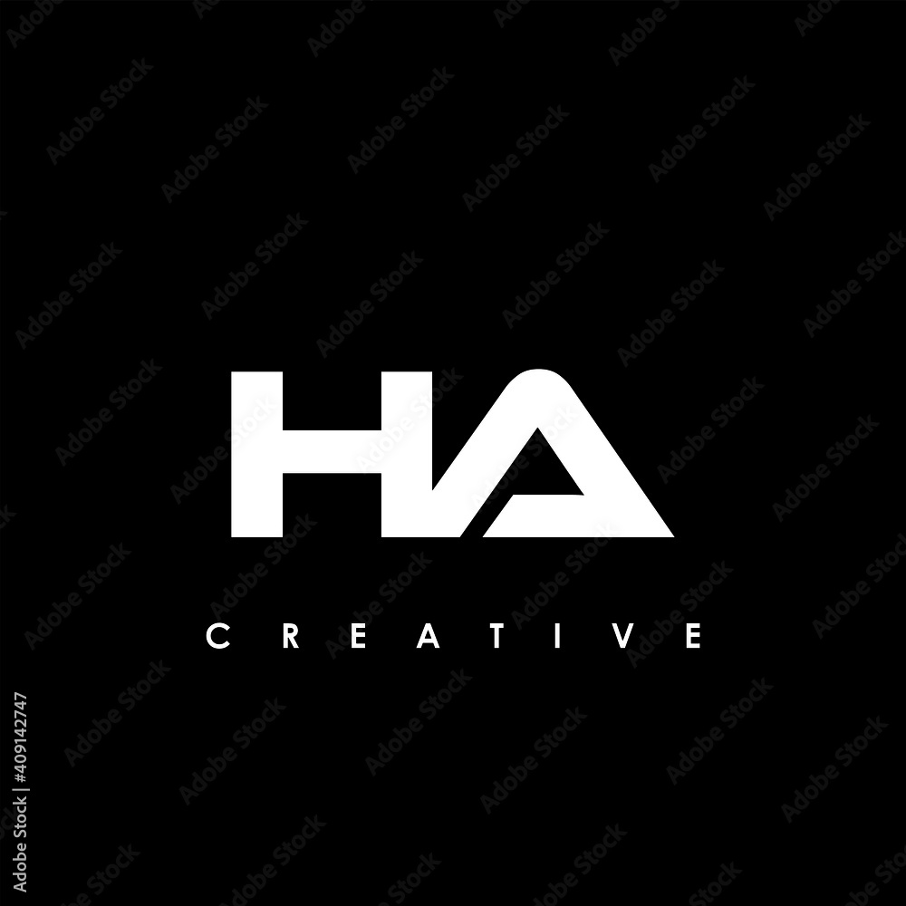 HA Letter Initial Logo Design Template Vector Illustration Stock Vector ...