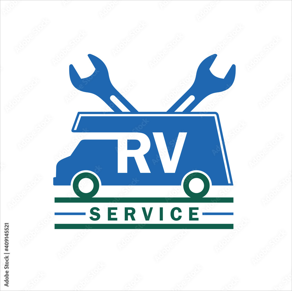 RV service logo Stock Vector | Adobe Stock
