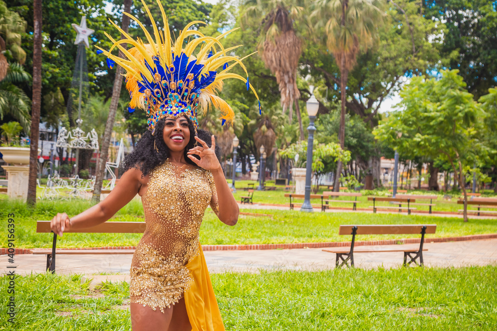 Brazilian woman at carnival, Brazilian woman dancing at carnival ...