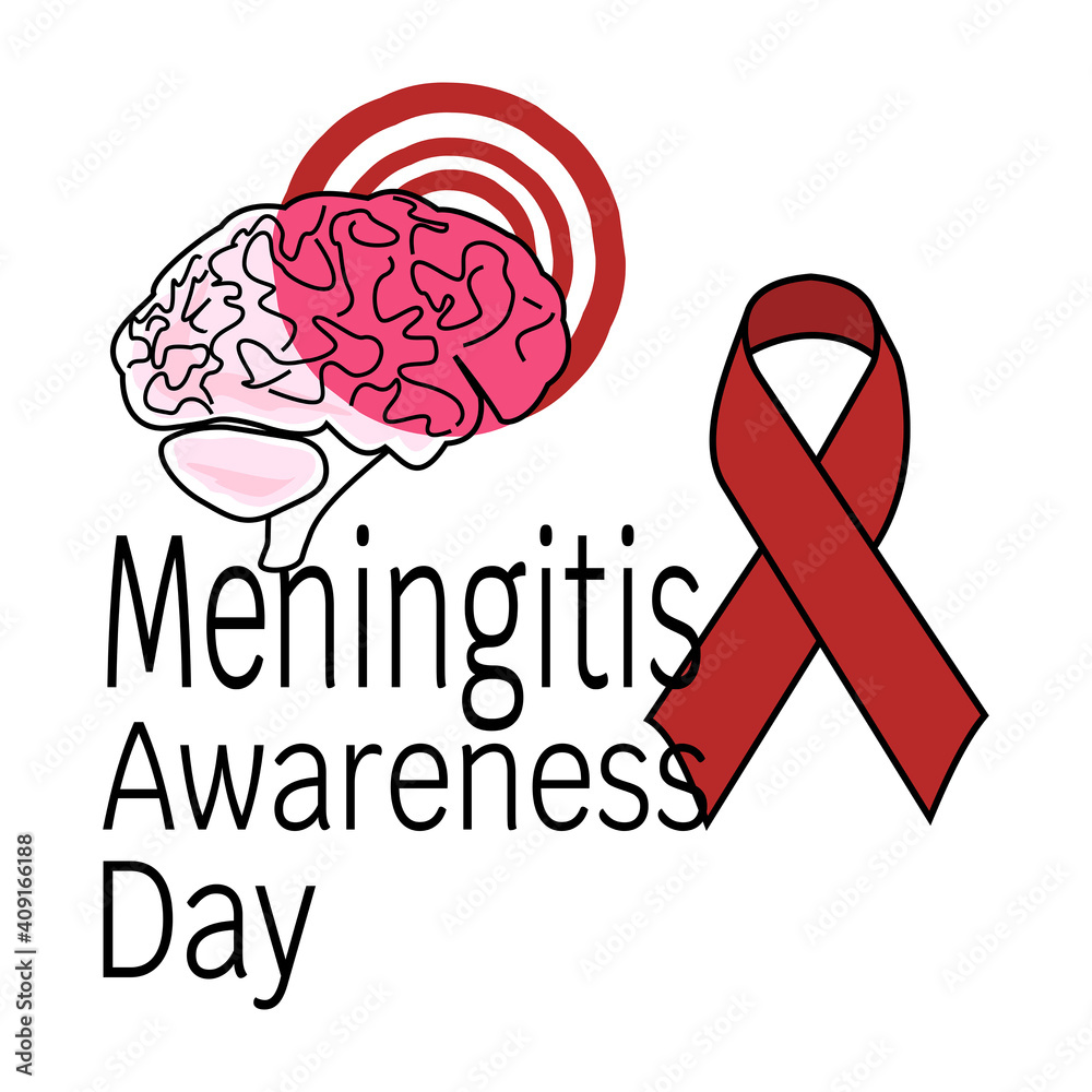 Meningitis Awareness Day, Schematic representation of the human brain ...