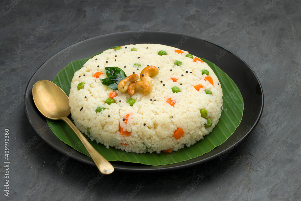 Upma or rava upma Stock Photo | Adobe Stock
