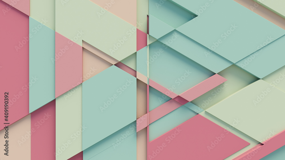 Multicolored tech background, with a geometric 3D structure. Clean ...