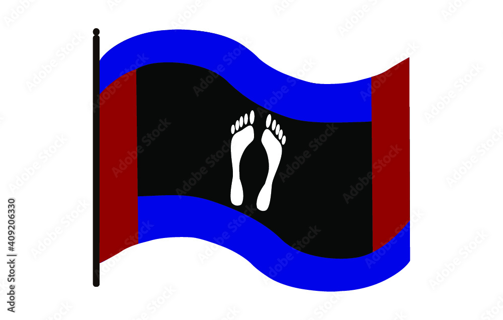 Vector illustration of the waving Foot/Feet fetishist pride flag on ...