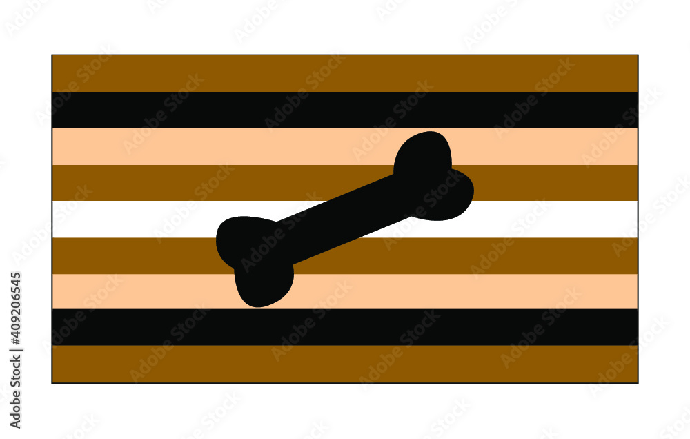 Vector illustration of flat Puppy pride flag on white background: blue ...