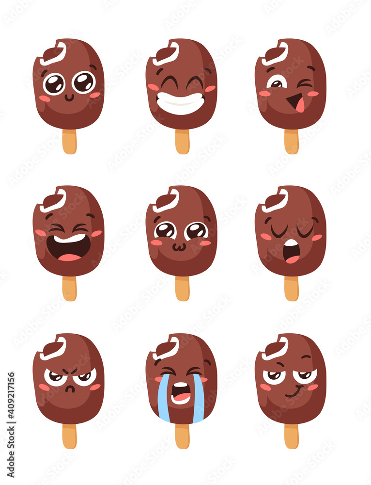 Hand Drawn Ice Cream Vector Artistic Drawing. Summer Illustration Sweet ...