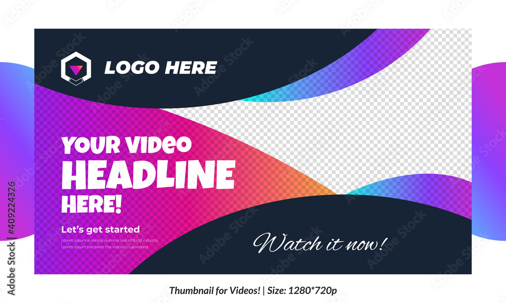Editable Thumbnail for videos and all social platforms usable in your ...