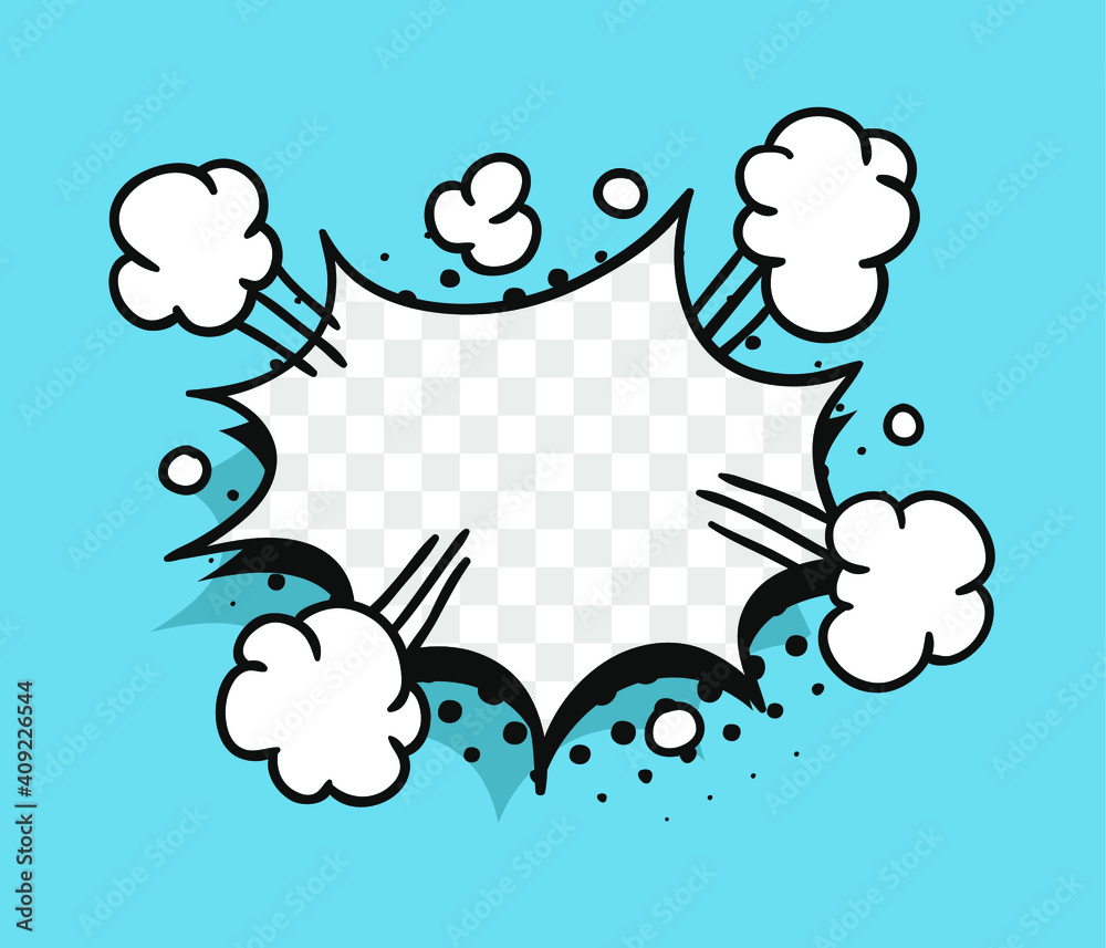 Pop art speech bubble without text and Transparent Background. Cartoon ...