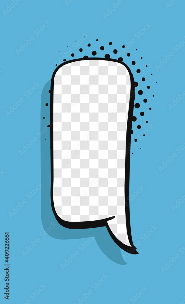 Pop art speech bubble without text and Transparent Background. Cartoon ...