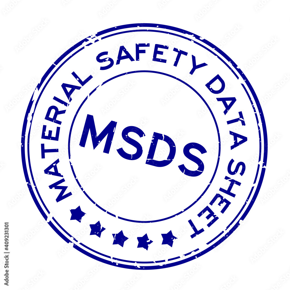 Grunge blue MSDS (Abbreviation of material safety data sheet) word ...