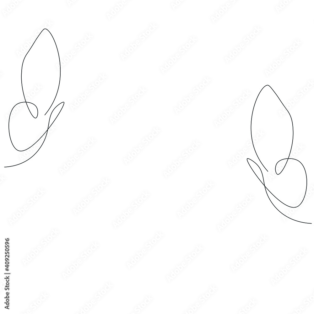 Butterfly line drawing, vector illustration Stock Vector | Adobe Stock