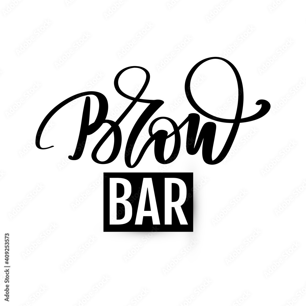 Brow bar logo. Vector Eyebrow calligraphy for beauty salon, brow bars ...