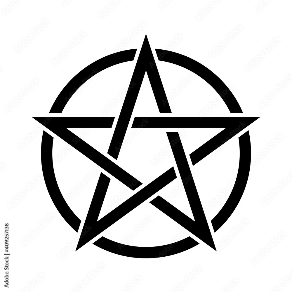 The Black Pentacle. Isolated Vector Illustration Stock Vector | Adobe Stock