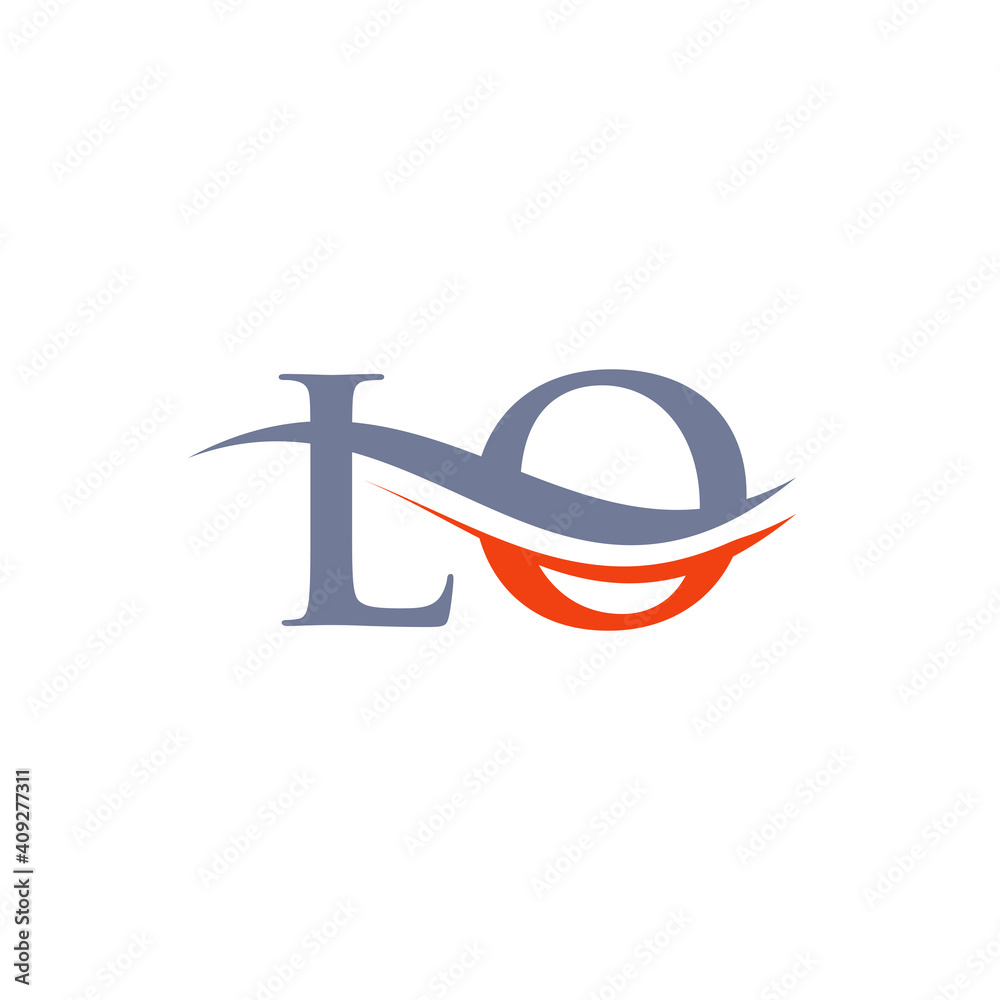 Initial linked letter LO logo design. Modern letter LO logo design ...