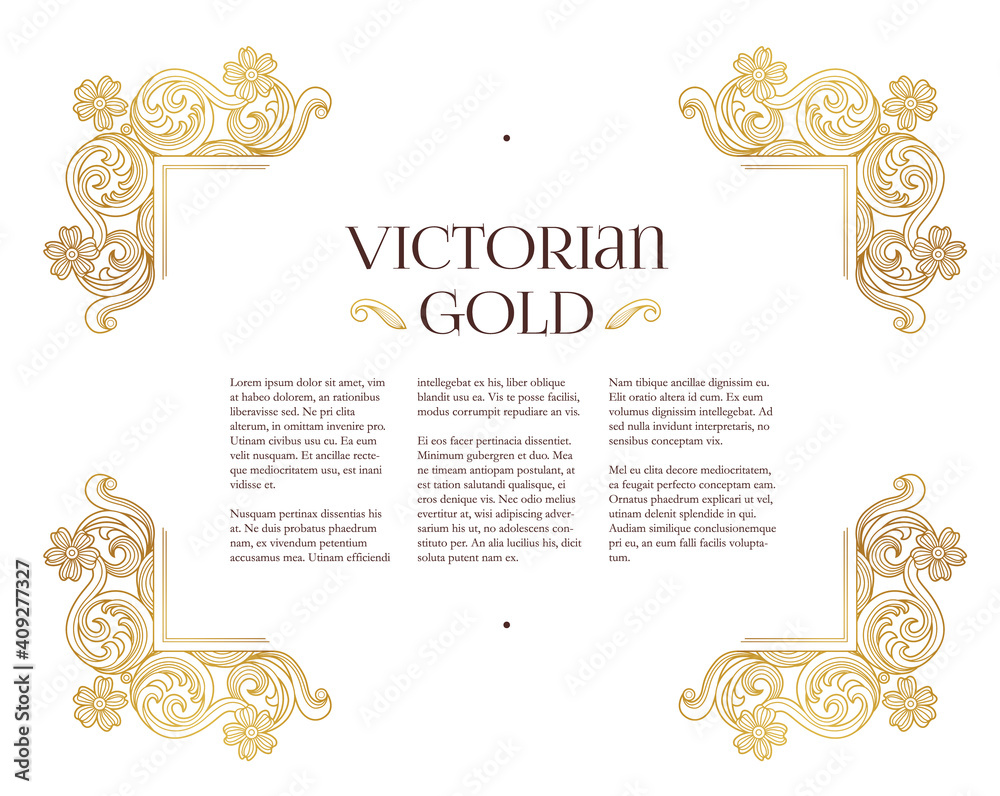 Vector golden elements, decoration for design template. Luxury gold ...