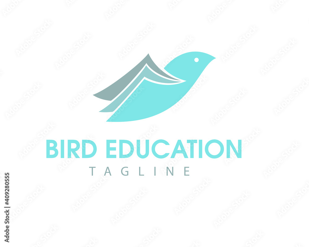 bird education logo bird book logo bird creative logo Stock Vector ...