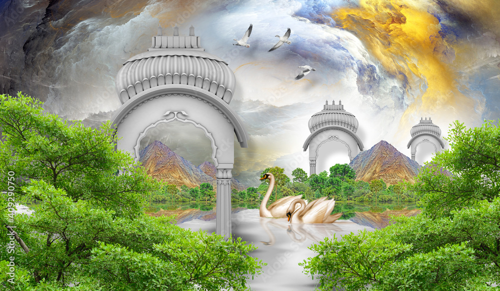 amazing 3d wallpaper Stock Illustration | Adobe Stock