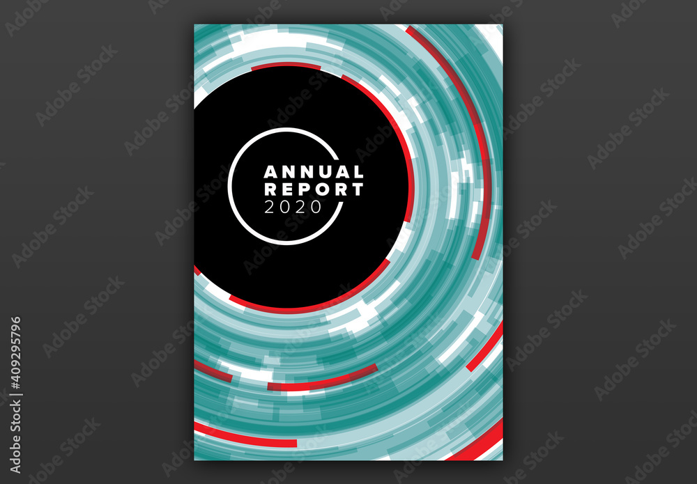 Annual Report Front Cover Page Layout Stock Template | Adobe Stock