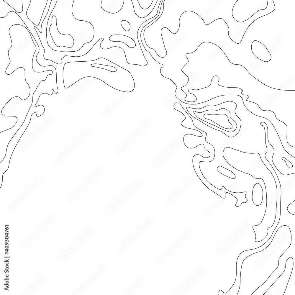 Black map line of topography. Mountain hiking.Topographic map concept ...