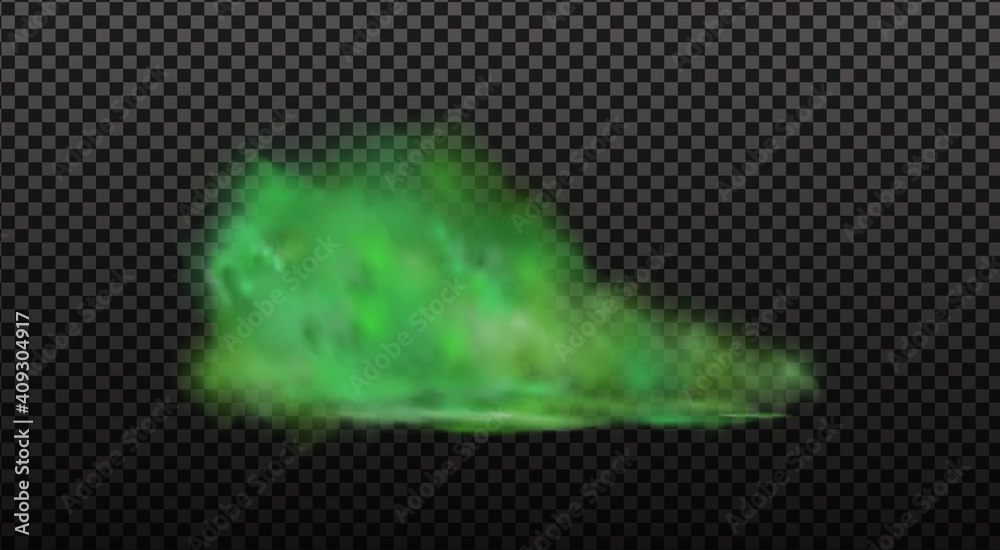 Green stink bad smell, smoke or poison gases,chemical toxic vapour ...