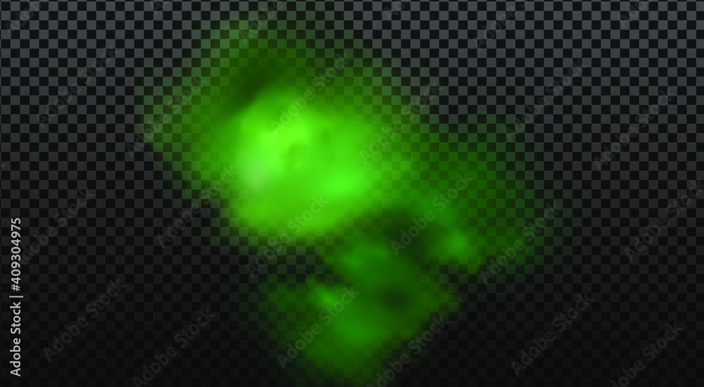 Green stink bad smell, smoke or poison gases,chemical toxic vapour ...