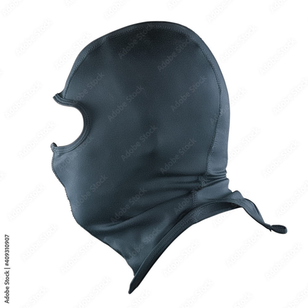 Black full face mask side view isolated with clipping path Stock Photo ...