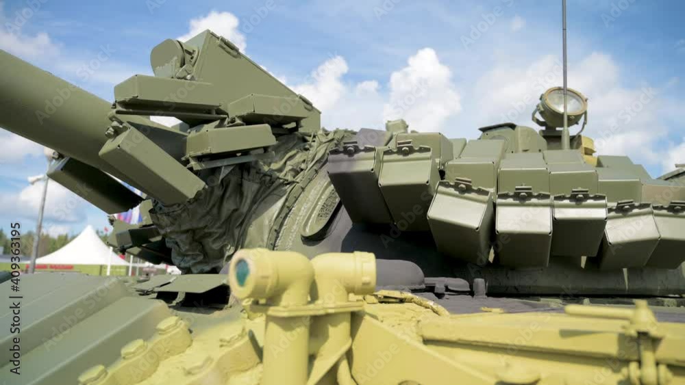 Armored tank turret. Modern armored vehicles Stock Video | Adobe Stock