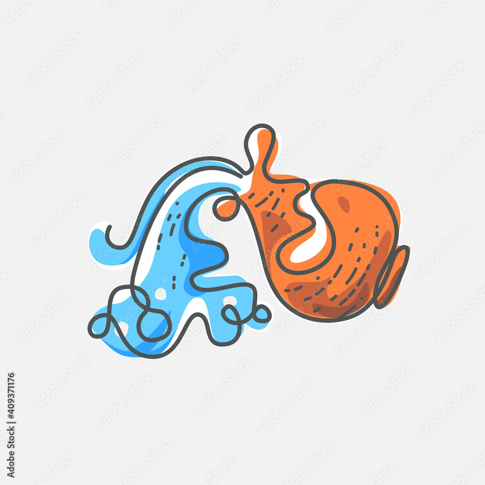 Aquarius zodiac sign. Vector illustration of the zodiacal ...