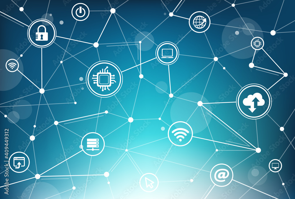 IT technology and support background - vector illustration. Concept ...