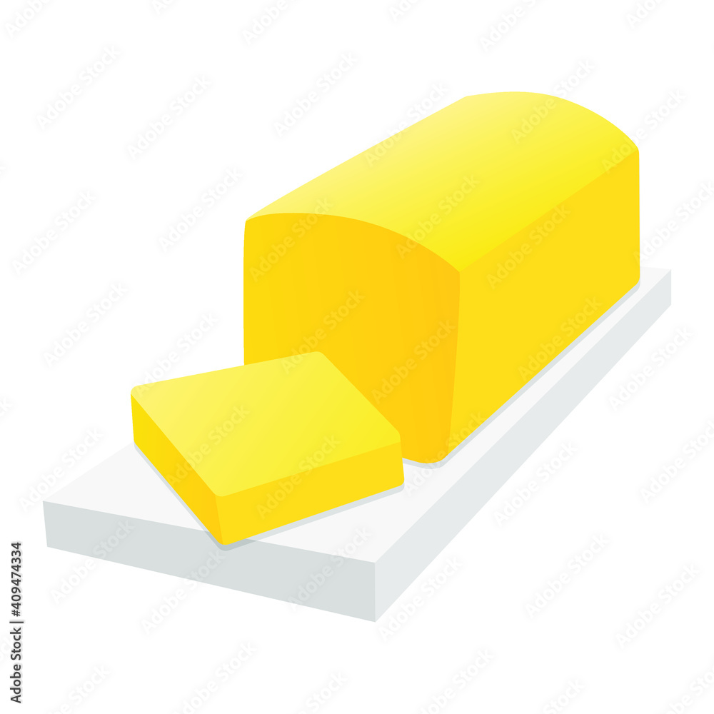 Butter Stick Food Emoji Vector Design. Cooking Ingredient Art ...
