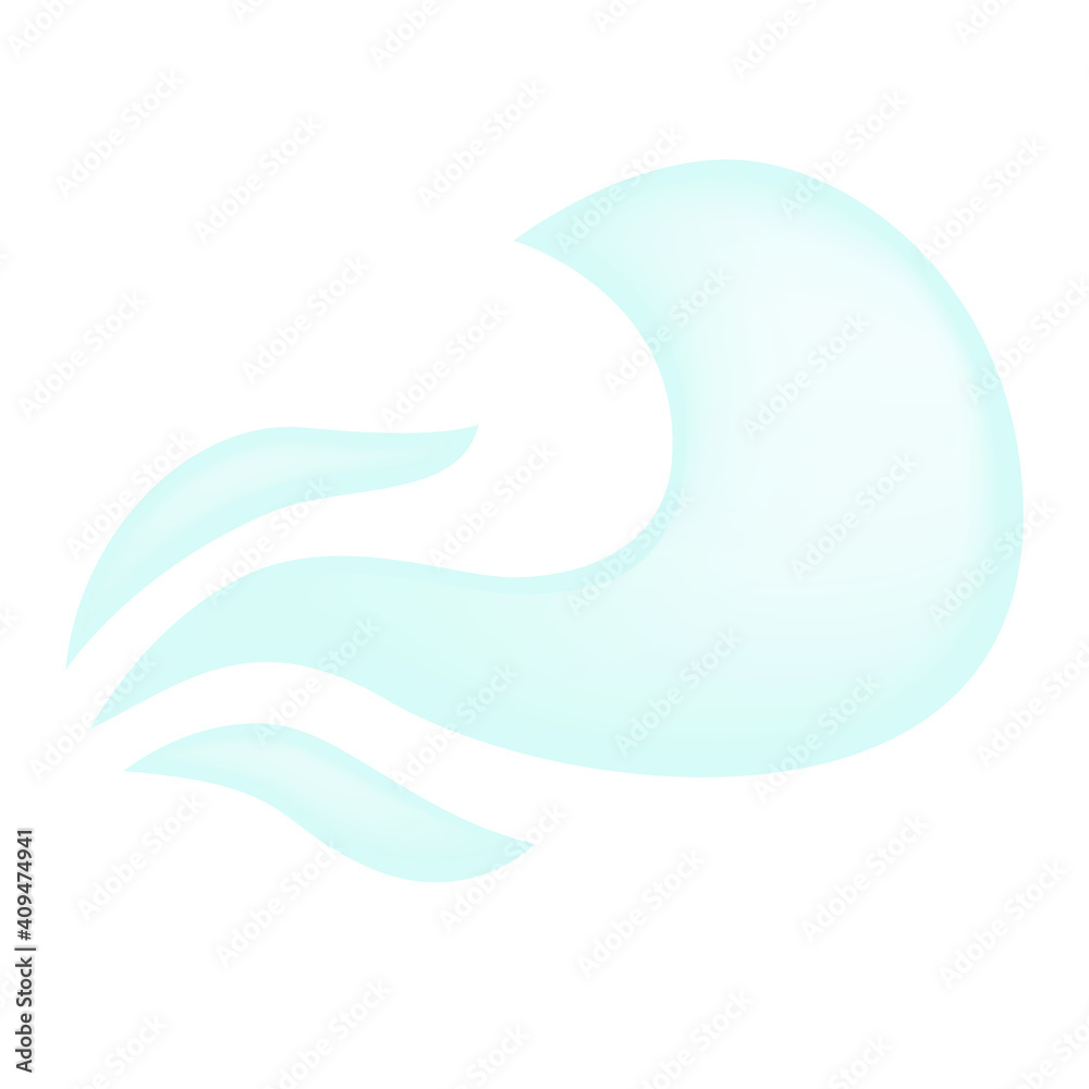 Weather Wind Emoji Symbol. Air Blow Day Symbol. Blizzard Overcast ...