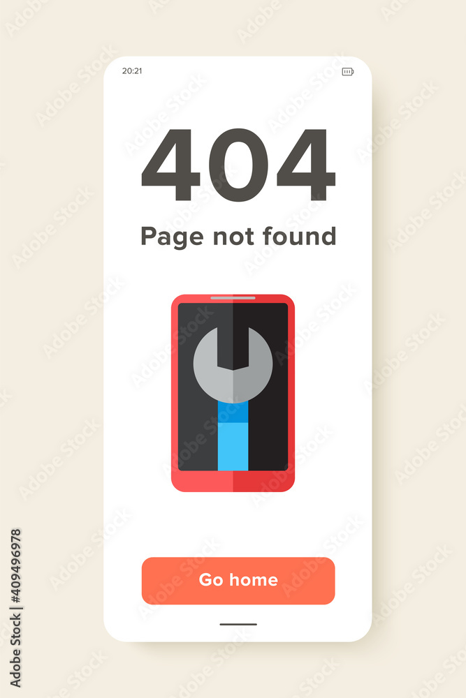 Spanner on screen of mobile phone. Mobile phone and computer repair ...