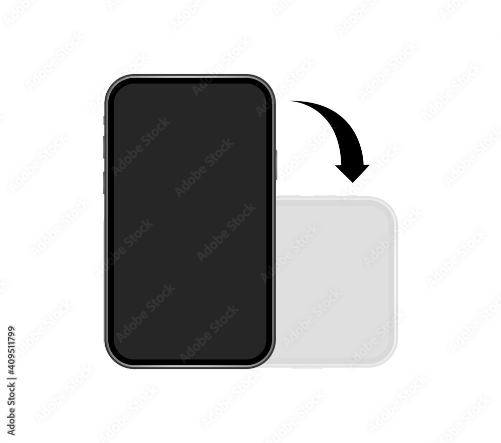 Icons Rotate smartphone. Mobile phone rotation symbols set. Phone ...