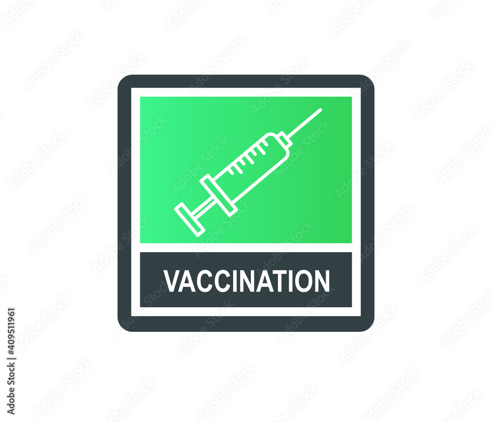 Vaccination icon. Prevention of the common cold. Vaccination shot ...
