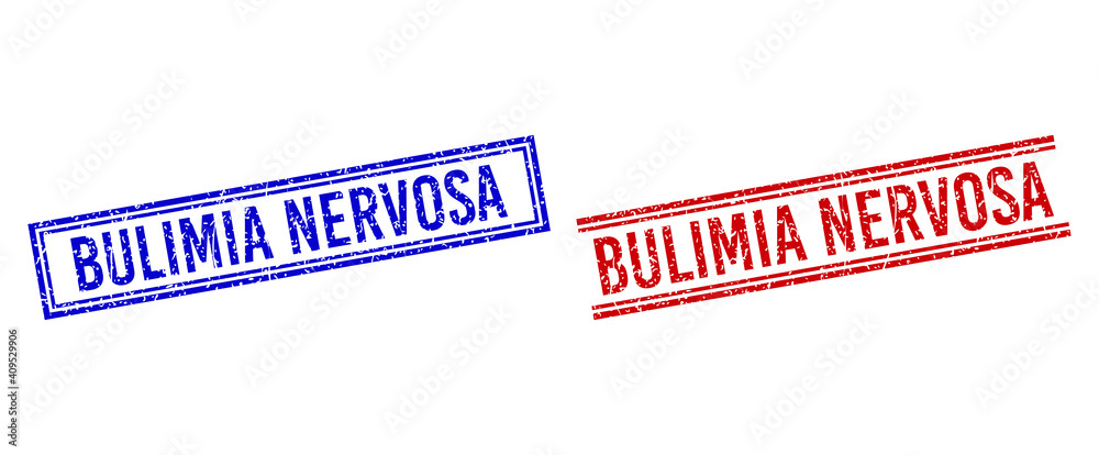 Vetor de BULIMIA NERVOSA stamp imprints with grunge texture. Vectors ...
