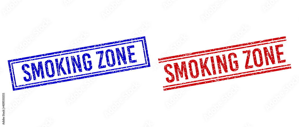SMOKING ZONE rubber watermarks with grunge style. Vectors designed with ...