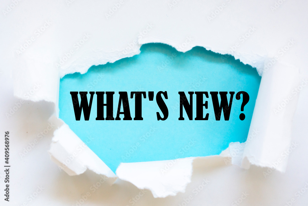What's new written under torn white paper. Stock Illustration | Adobe Stock