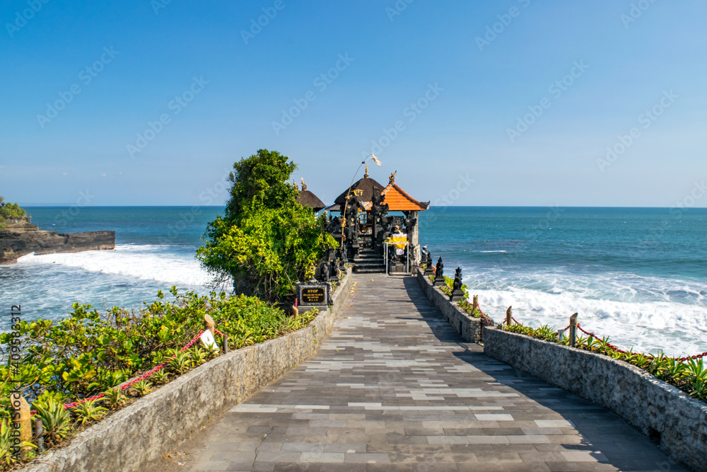 Path Leading to an Indonesian Temple by the Sea (near Tanah Lot Temple ...