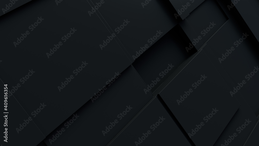 Dark tech background, with a geometric 3D structure. Clean, minimal ...