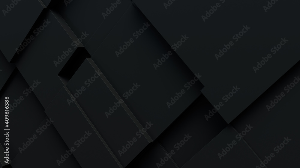Dark tech background, with a geometric 3D structure. Clean, minimal ...